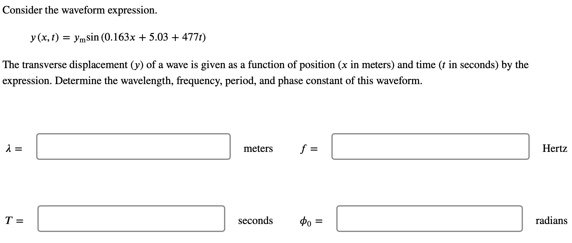 Solved Consider the waveform expression. | Chegg.com