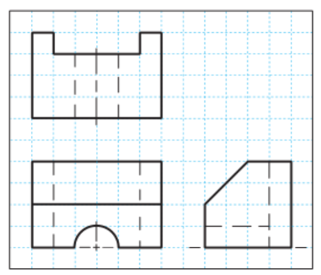 Solved Given Three Incomplete Views Of A Multi View Drawing 