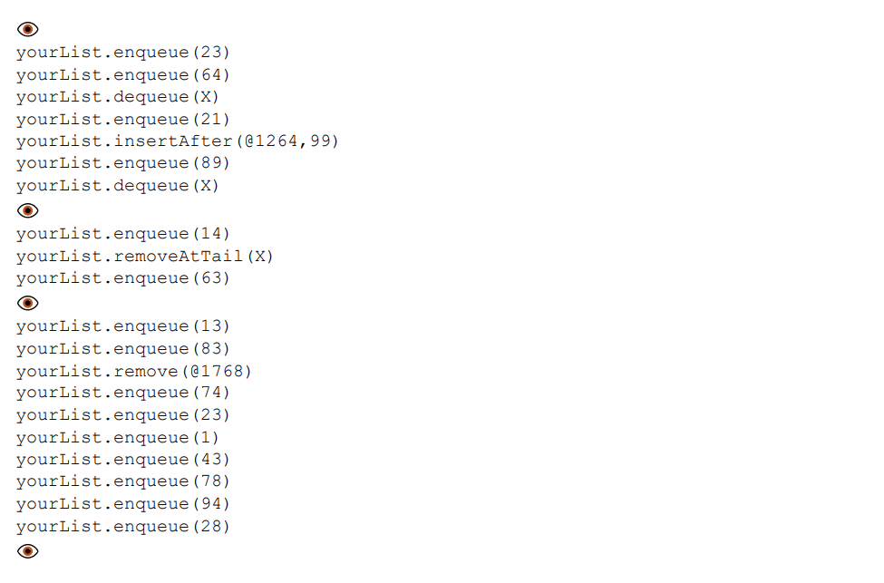Solved co yourlist.enqueue (23) yourlist.enqueue (64) | Chegg.com