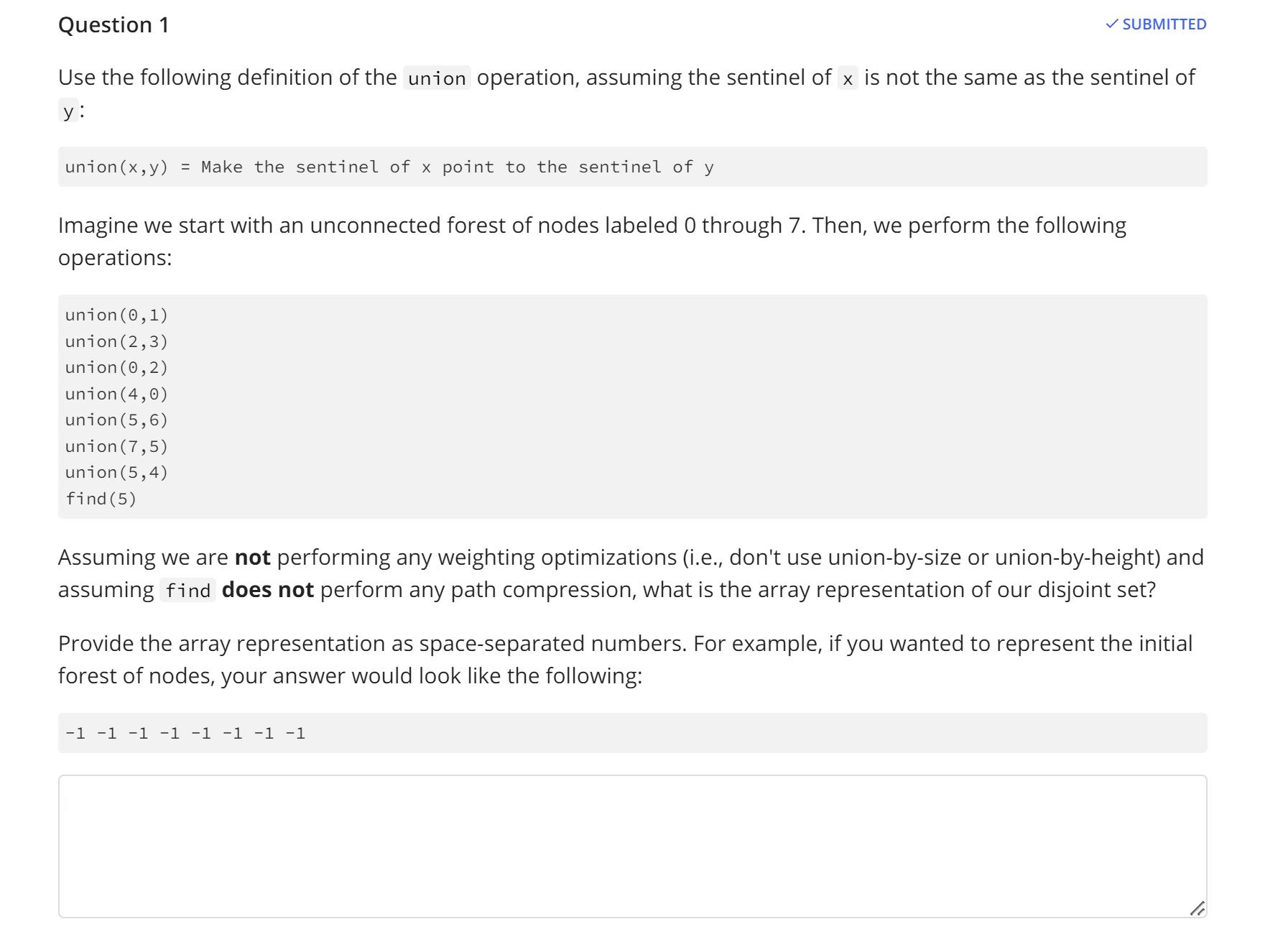 Solved Question 1Use the following definition of the union | Chegg.com
