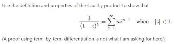 Solved Use the definition and properties of the Cauchy | Chegg.com Solved Use the definition and properties of the Cauchy | Chegg.com
