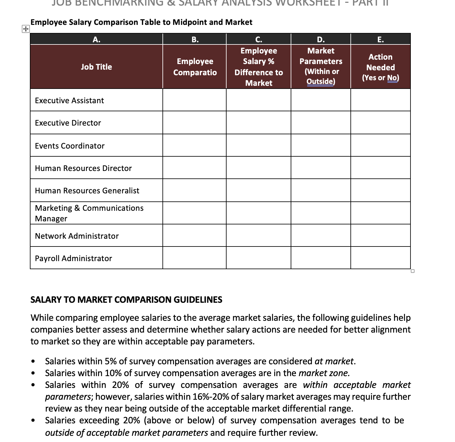 Solved B. Then input the employee's salary differential | Chegg.com