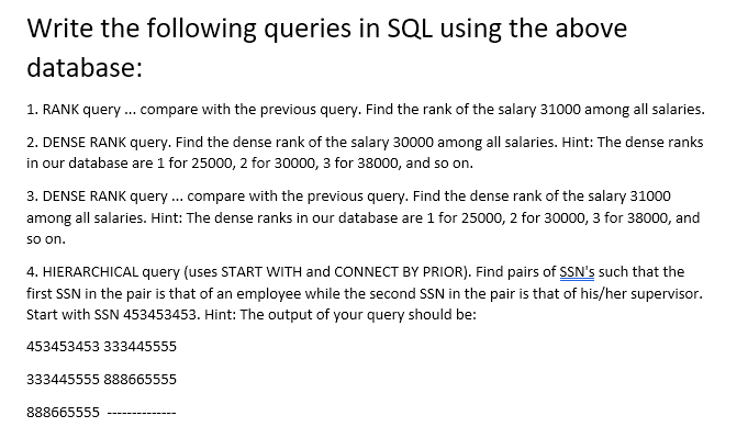 Solved Figure 3 6 One Possible Database State For The