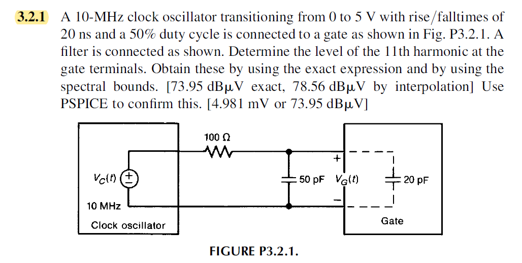 Solved 3.2.1 A 10-MHz clock oscillator transitioning from 0 | Chegg.com