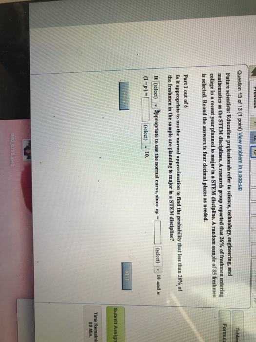 Solved Question 13 of 13 (1 point) View problem in a pop-up | Chegg.com