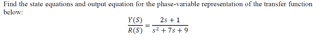 Solved Find the state equations and output equation for the | Chegg.com