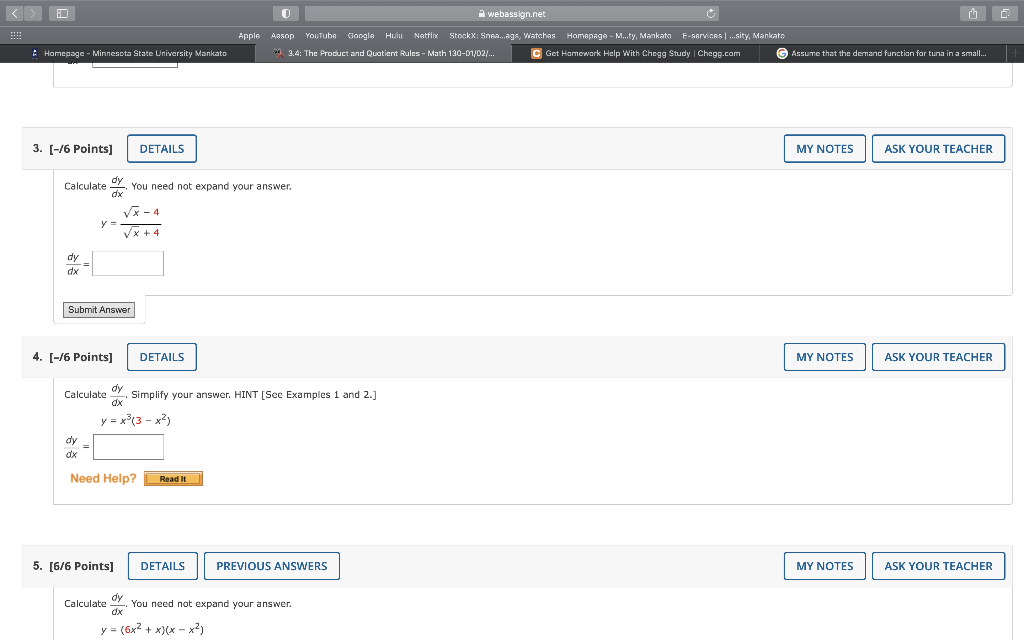 Solved webassign.net Apple Aasop YouTube Google Hulu Netflix | Chegg.com