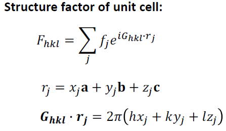 Solved Use equation of Structure Factor of Unit Cell to | Chegg.com