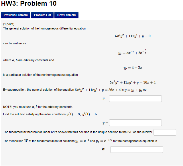 Solved HW3: Problem 9 Previous Problem Problem List Next | Chegg.com