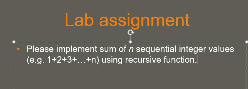 Solved Lab assignment Please implement sum of n sequential | Chegg.com