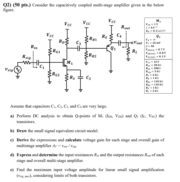 Solved Consider the capacitively coupled multi-stage | Chegg.com