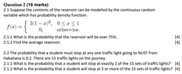 Solved Question 2 (16 marks) 2.1 Suppose the contents of the | Chegg.com