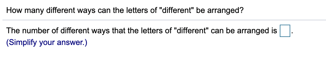 Solved How many different ways can the letters of | Chegg.com
