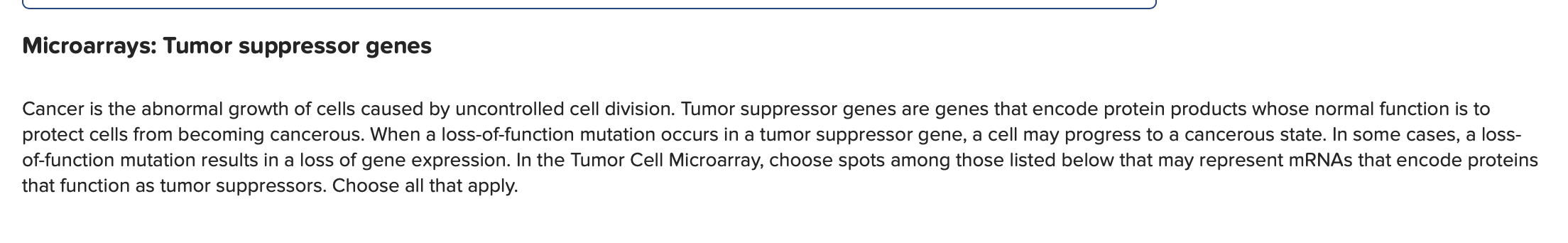 Solved ! Required information Microarrays A microarray is a | Chegg.com