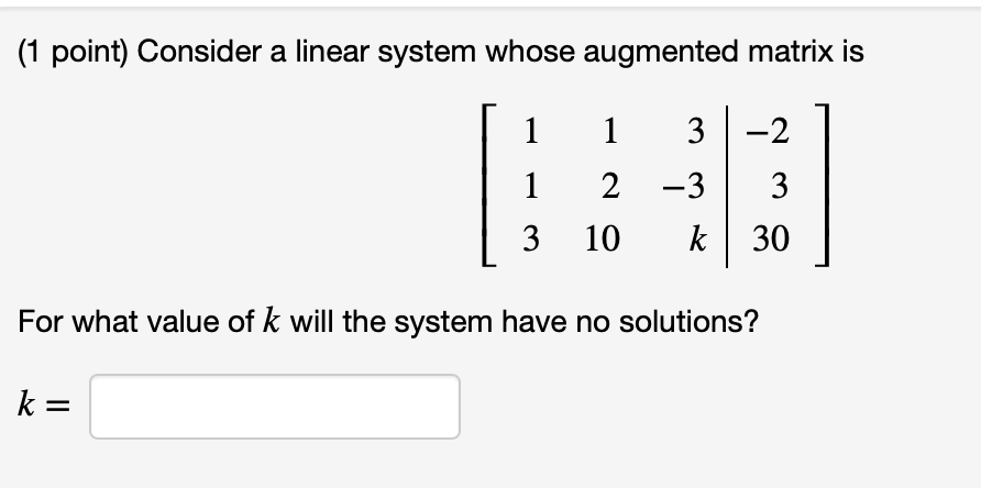 Solved (1 point) A new "LAI" (for Linear Algebra Index) | Chegg.com