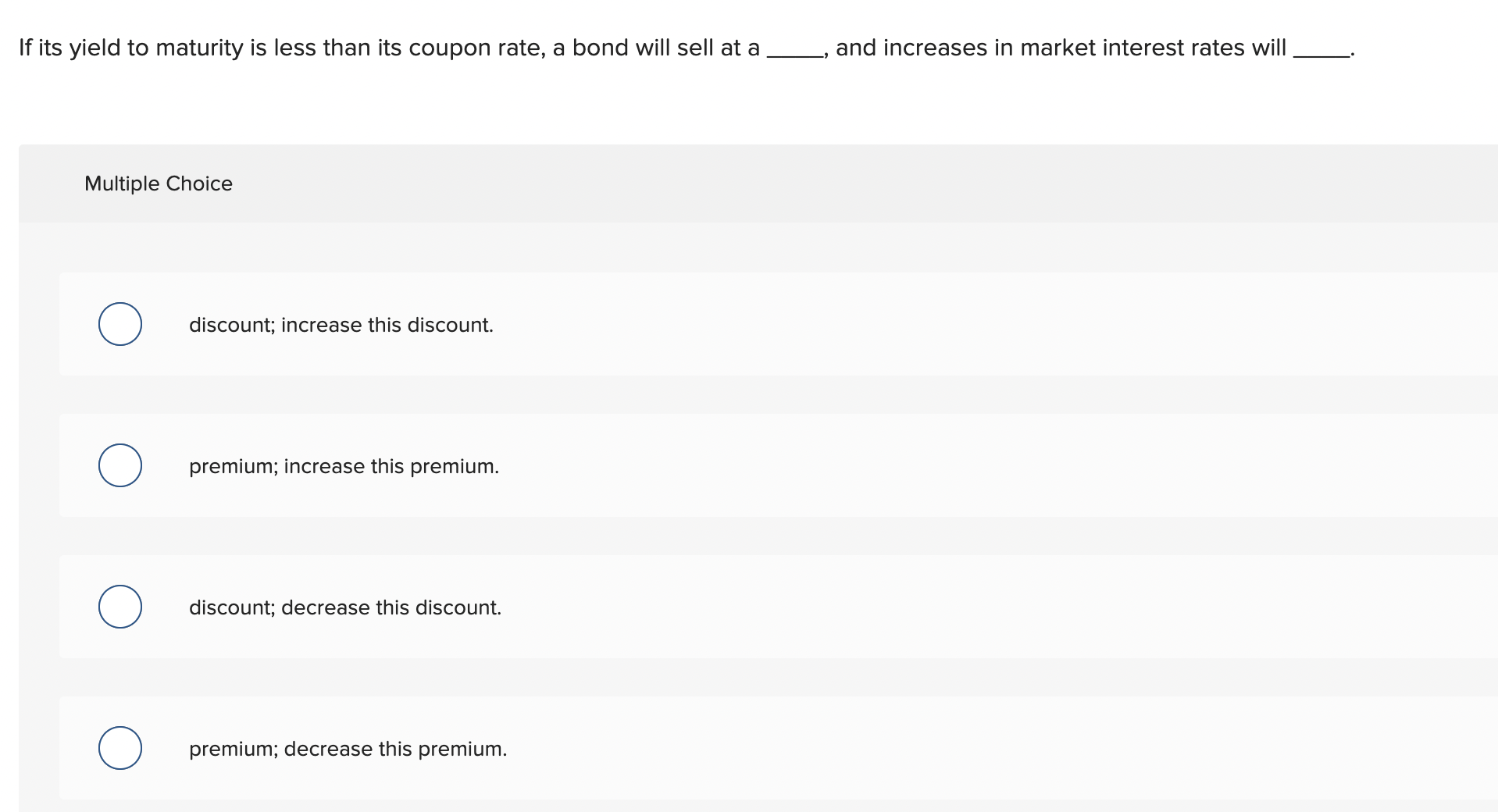 Solved Multiple Choicediscount; increase this | Chegg.com