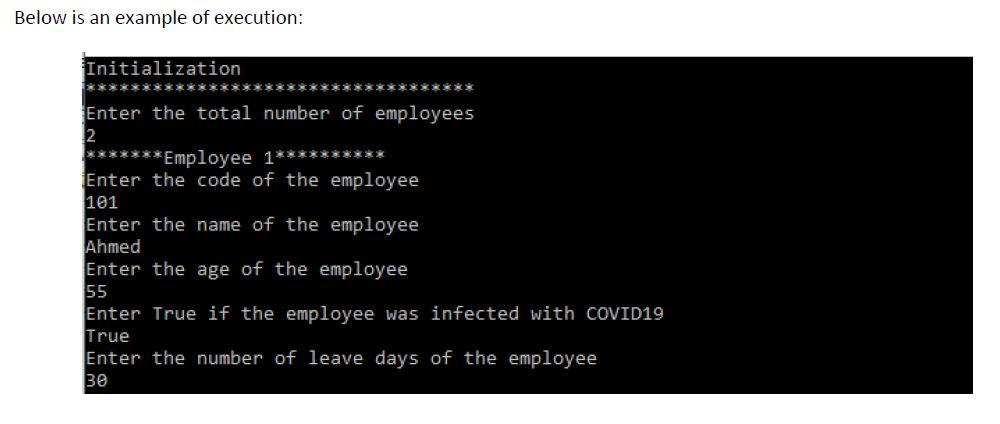 Solved Below is an example of execution: Initialization **** | Chegg.com