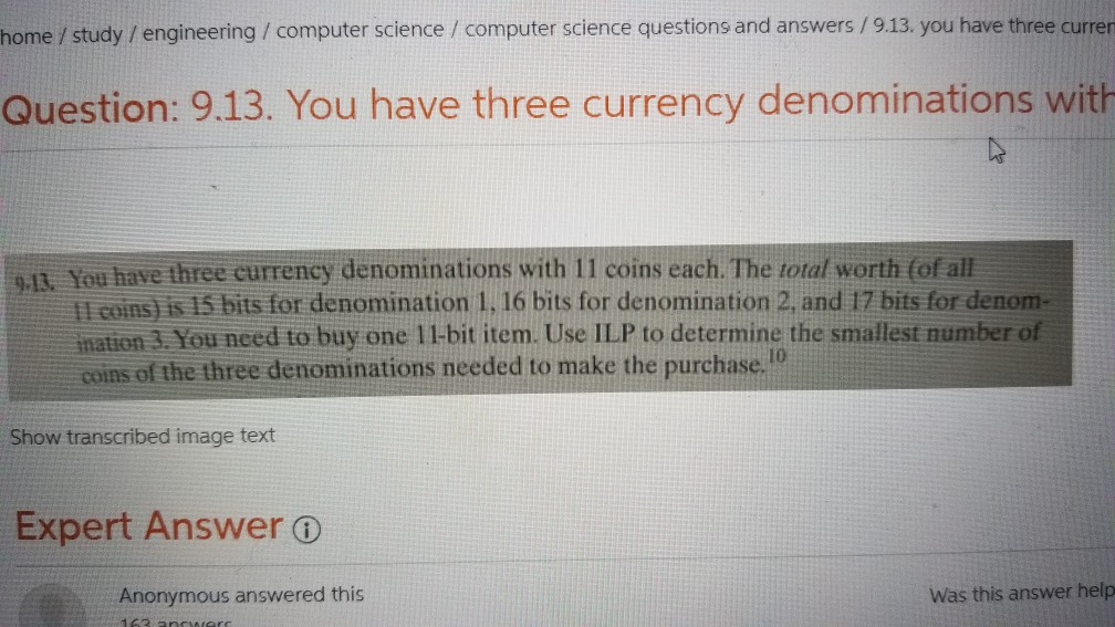 Solved home / study /engineering / computer science / | Chegg.com