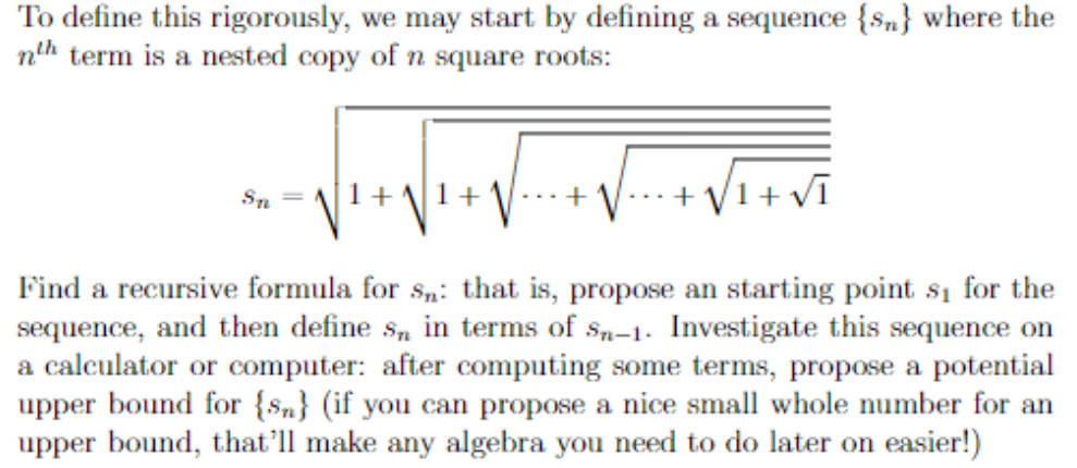 Solved To define this rigorously, we may start by defining a | Chegg.com