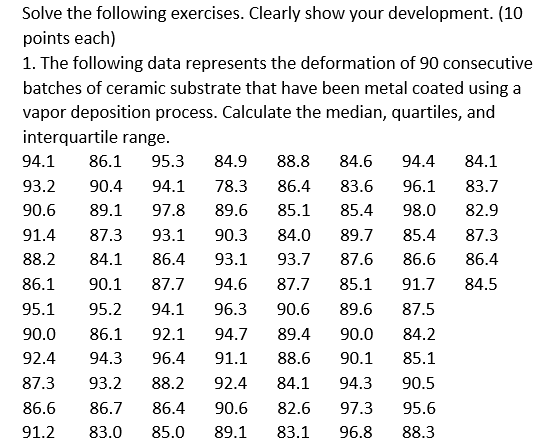 Solved Solve the following exercises. Clearly show your | Chegg.com