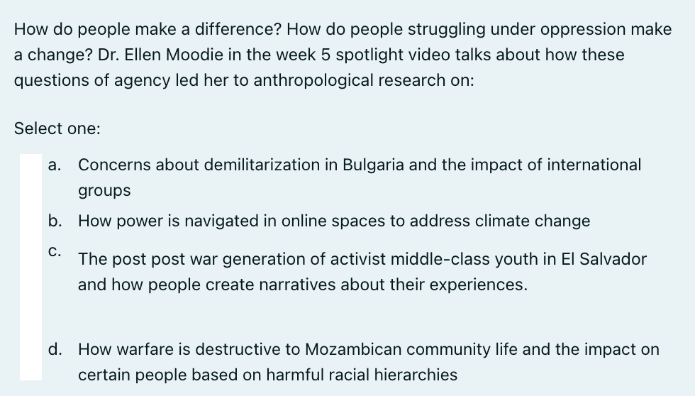 Solved do people make a difference? How do people struggling | Chegg.com