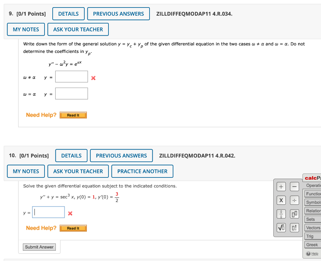 Solved [0/1 Points] ZILLDIFFEQMODAP11 4.R.034. Write down | Chegg.com