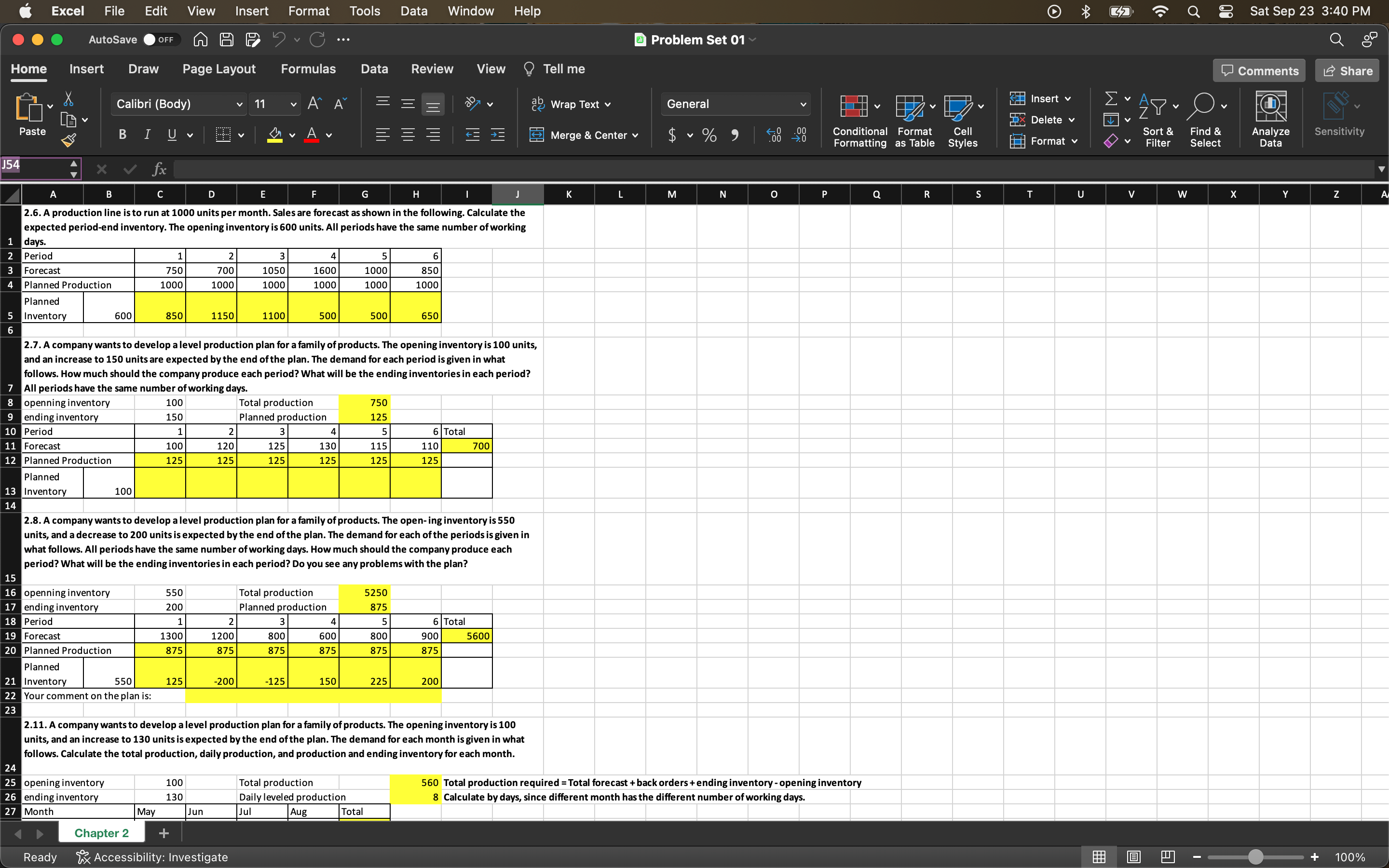 Home Insert Draw Page Layout Formulas Data Review | Chegg.com