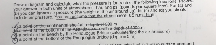 Solved Draw a diagram and calculate what the pressure is for | Chegg.com