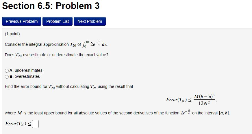 Solved Section 6.5: Problem 3 Previous Problem Problem List | Chegg.com Solved Section 6.5: Problem 3 Previous Problem Problem List | Chegg.com