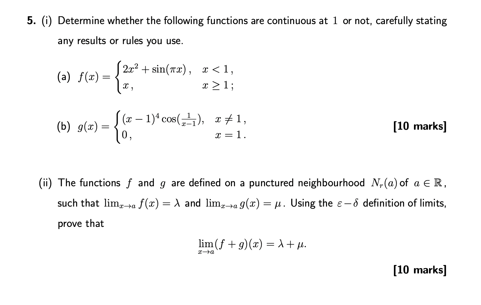 Solved 5. (i) Determine whether the following functions are | Chegg.com
