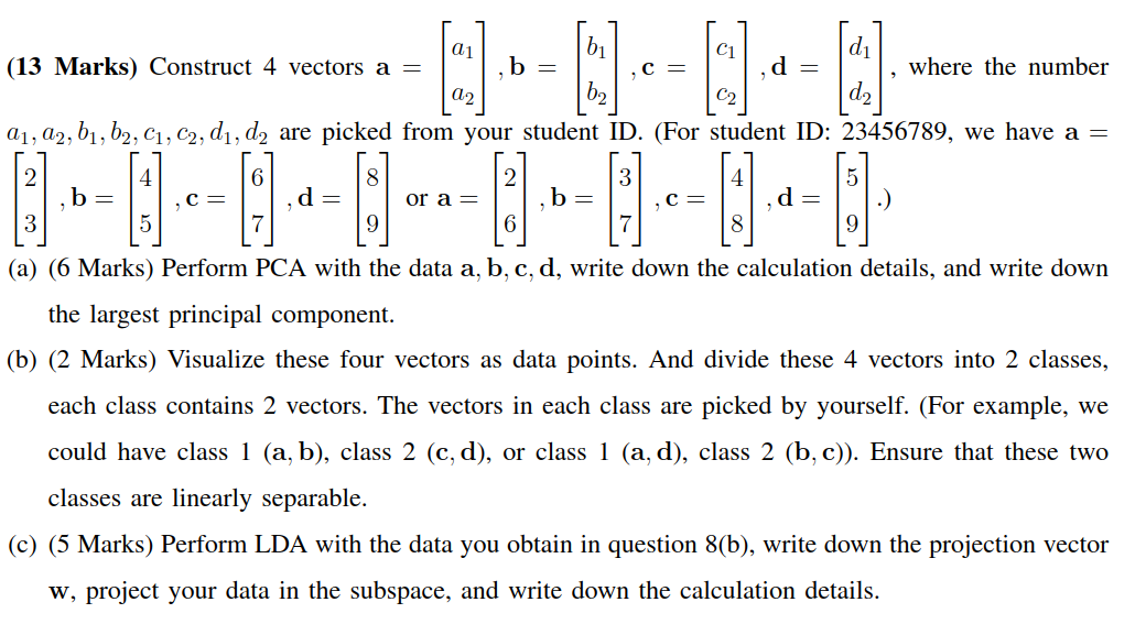 Solved (13 Marks) Construct 4 vectors | Chegg.com Solved (13 Marks) Construct 4 vectors | Chegg.com