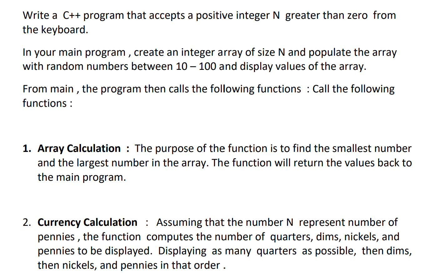 Solved Write a C++ program that accepts a positive integer N | Chegg.com