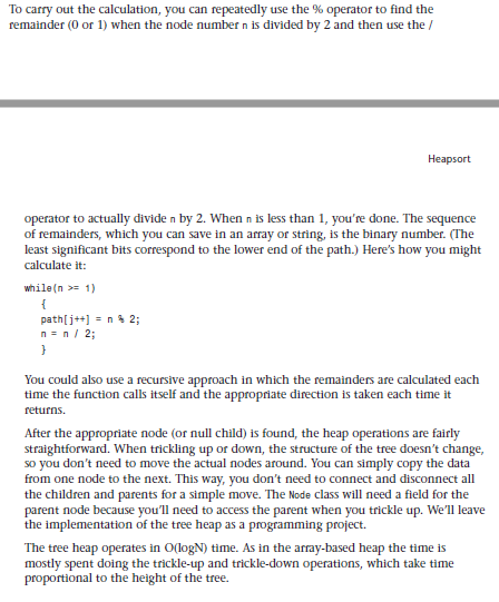 Java Write A Program That Implements The Tree Heap 