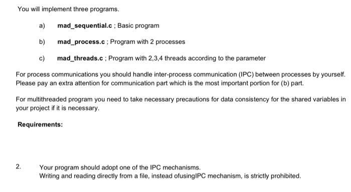 Multi-process and multi-thread calculation of mean | Chegg.com