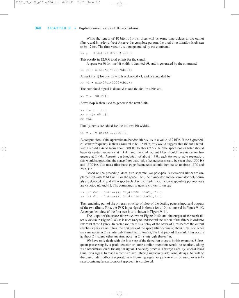 Solved For the textbook FSK example, figure out what bit | Chegg.com