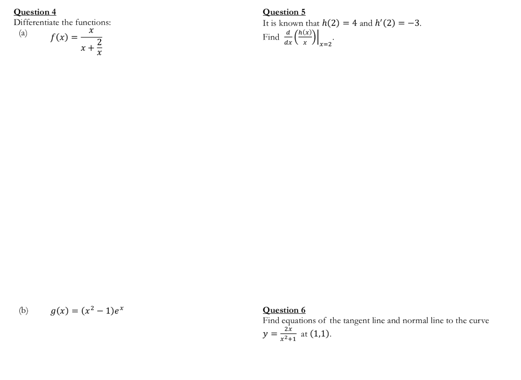 Solved Answer ALL questions: Question 1 Find the values of a | Chegg.com