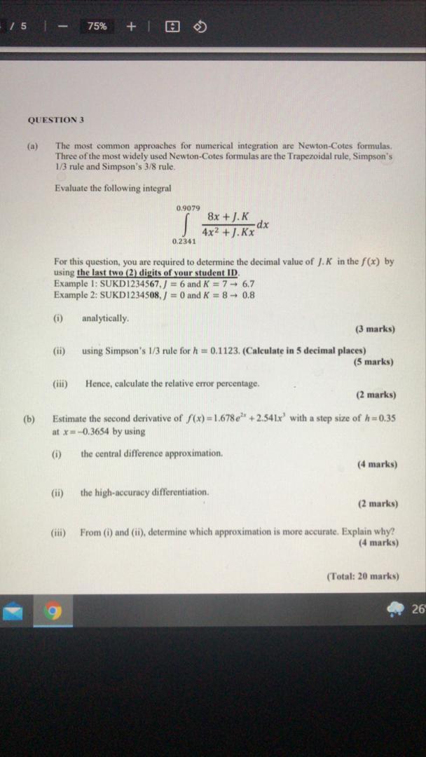 Solved Subject is Computational and Numerical Analysis. My | Chegg.com