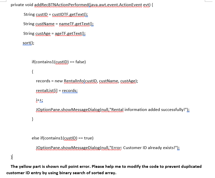 Solved #Java Language #GUI I am confused how to prevent | Chegg.com