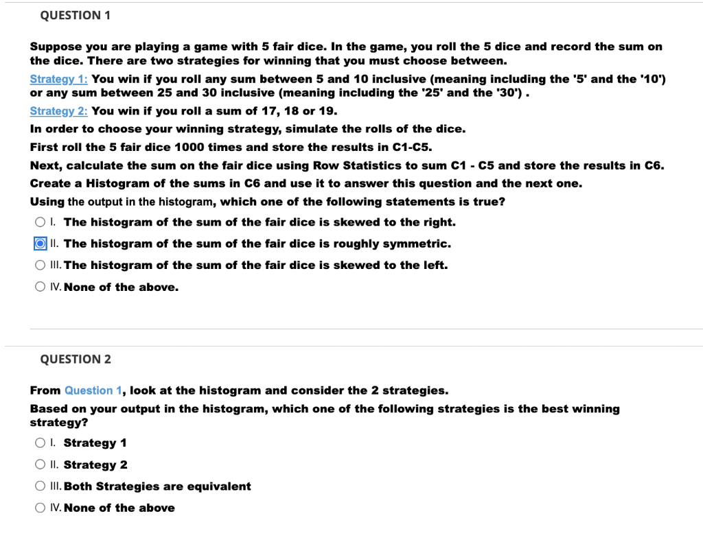 Solved Suppose you are playing a game with 5 fair dice. In | Chegg.com