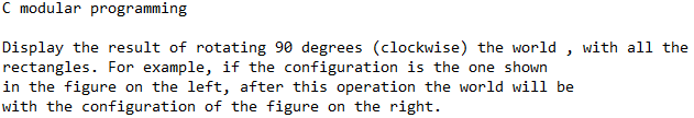 C modular programming Display the result of rotating | Chegg.com