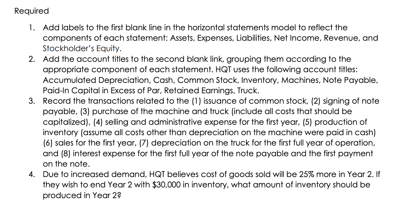 High Quality Toys, Inc. (HQT). was formed on January | Chegg.com