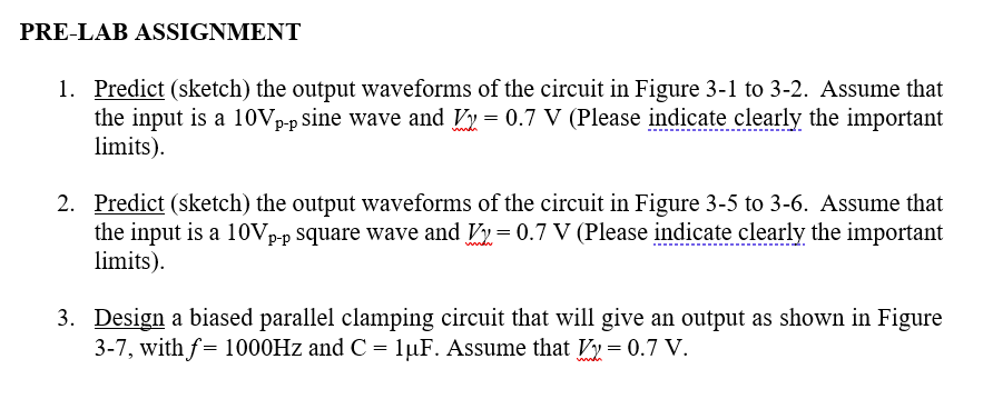 Solved PRE-LAB ASSIGNMENT 1. Predict (sketch) the output | Chegg.com