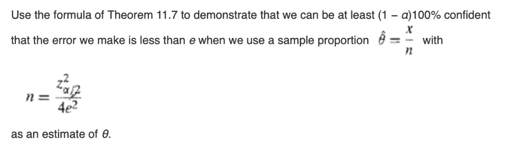 Solved Use the formula of Theorem 11.7 to demonstrate that | Chegg.com