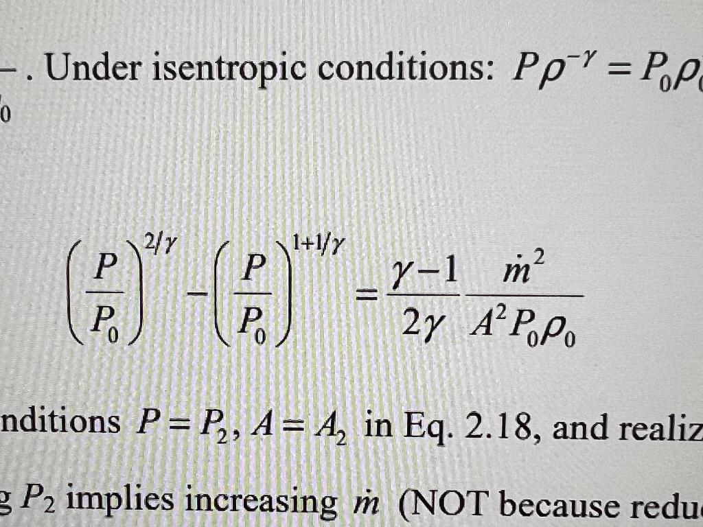 can you please help me rearrange this to get P/P0 ? | Chegg.com