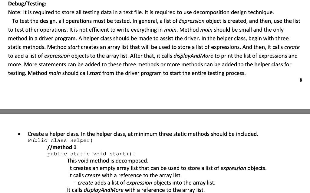 Solved B. Project description An expression evaluator For | Chegg.com
