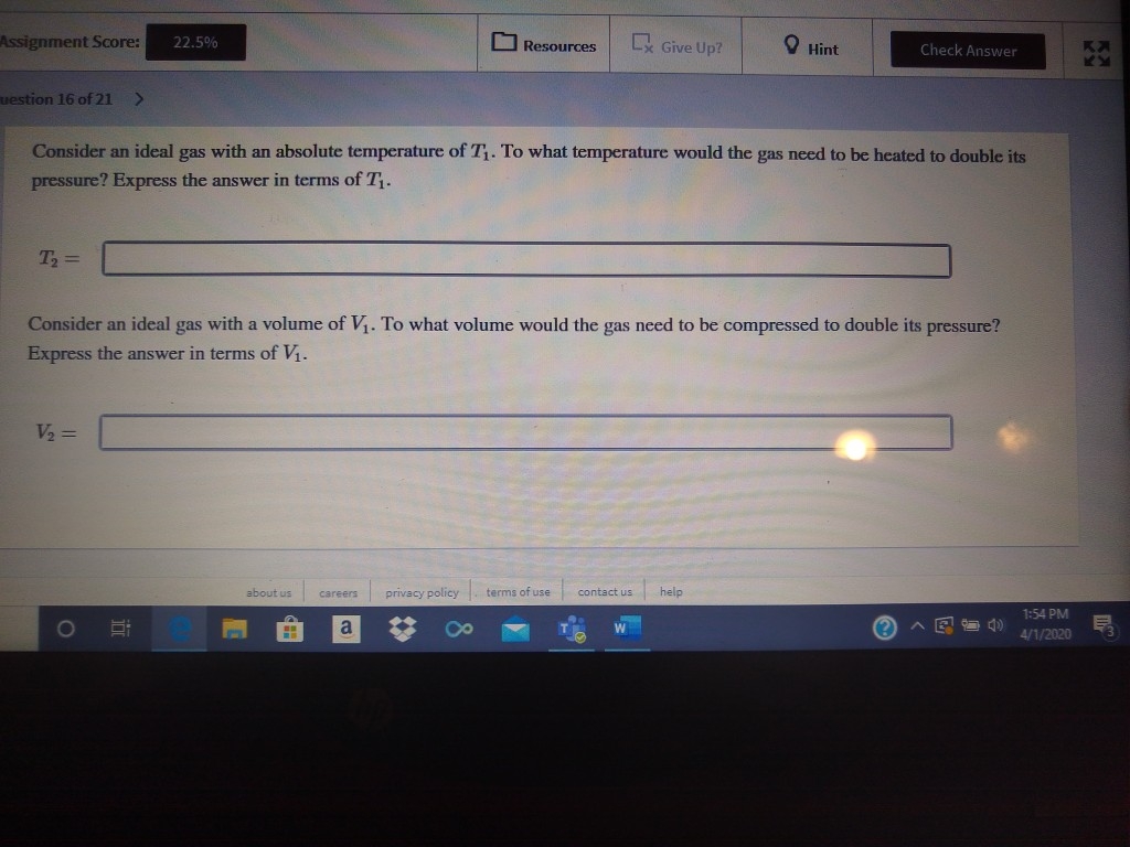 Solved Assignment Score: 22.5% Resources Ex Give Up? Hint | Chegg.com