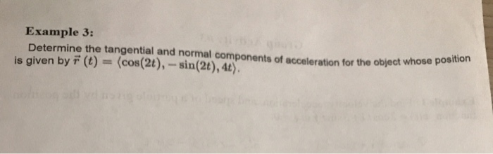 Solved Example 3: Determine the tangential and normal | Chegg.com