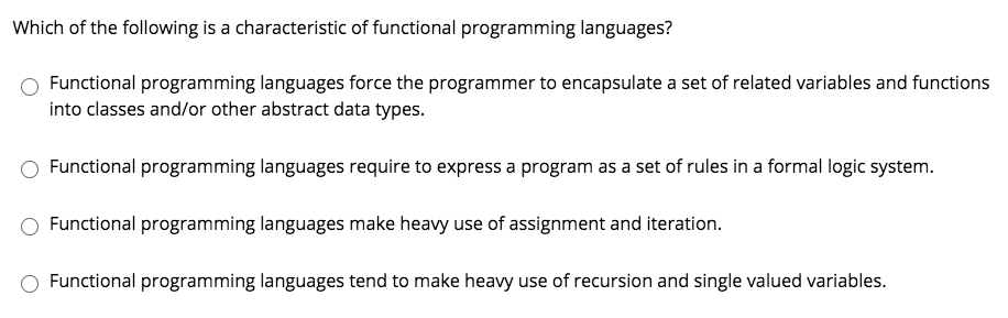 Solved Which of the following is a characteristic of | Chegg.com