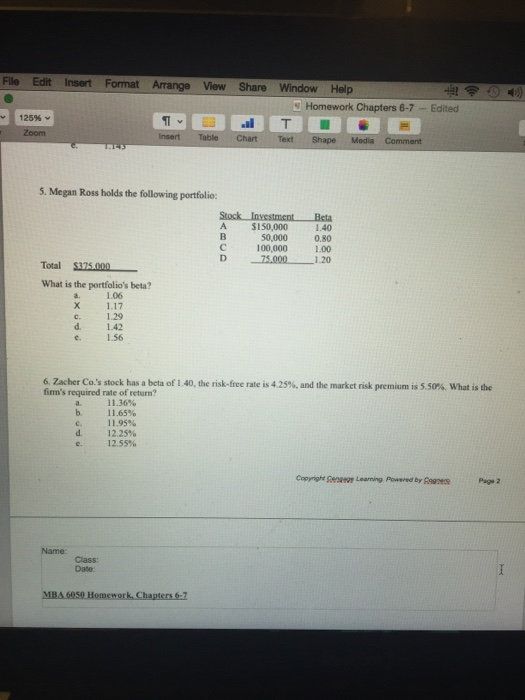 Solved Fle Edit Insert Format Arrange View Share Window Help | Chegg.com