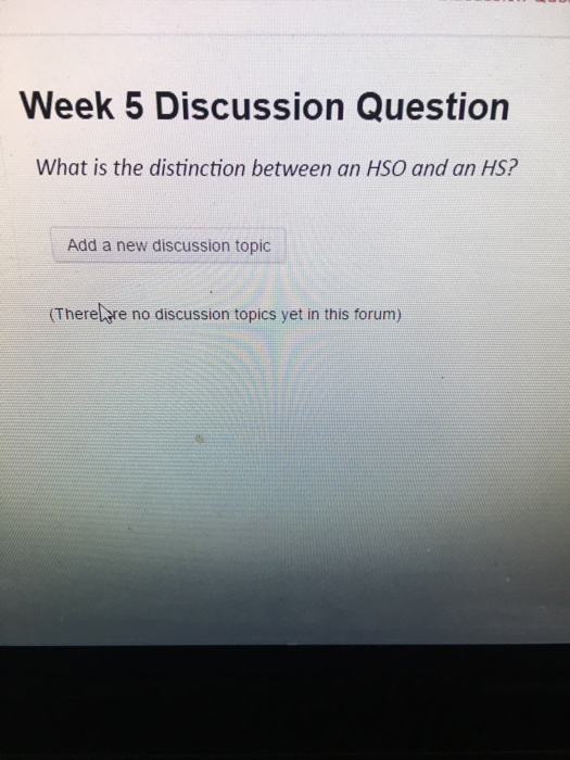 What is the distinction between an HSO and an HS? | Chegg.com